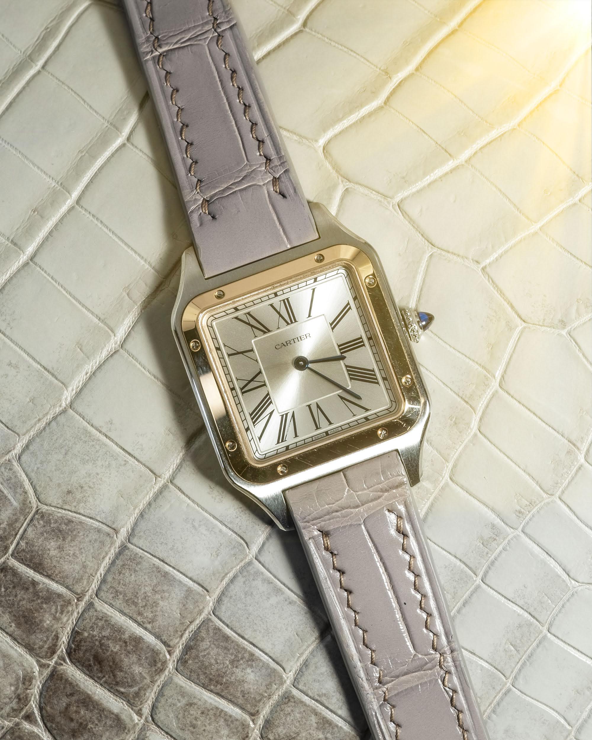 Bespoke Watch Strap In Grey Crocodile – Solitaire Official
