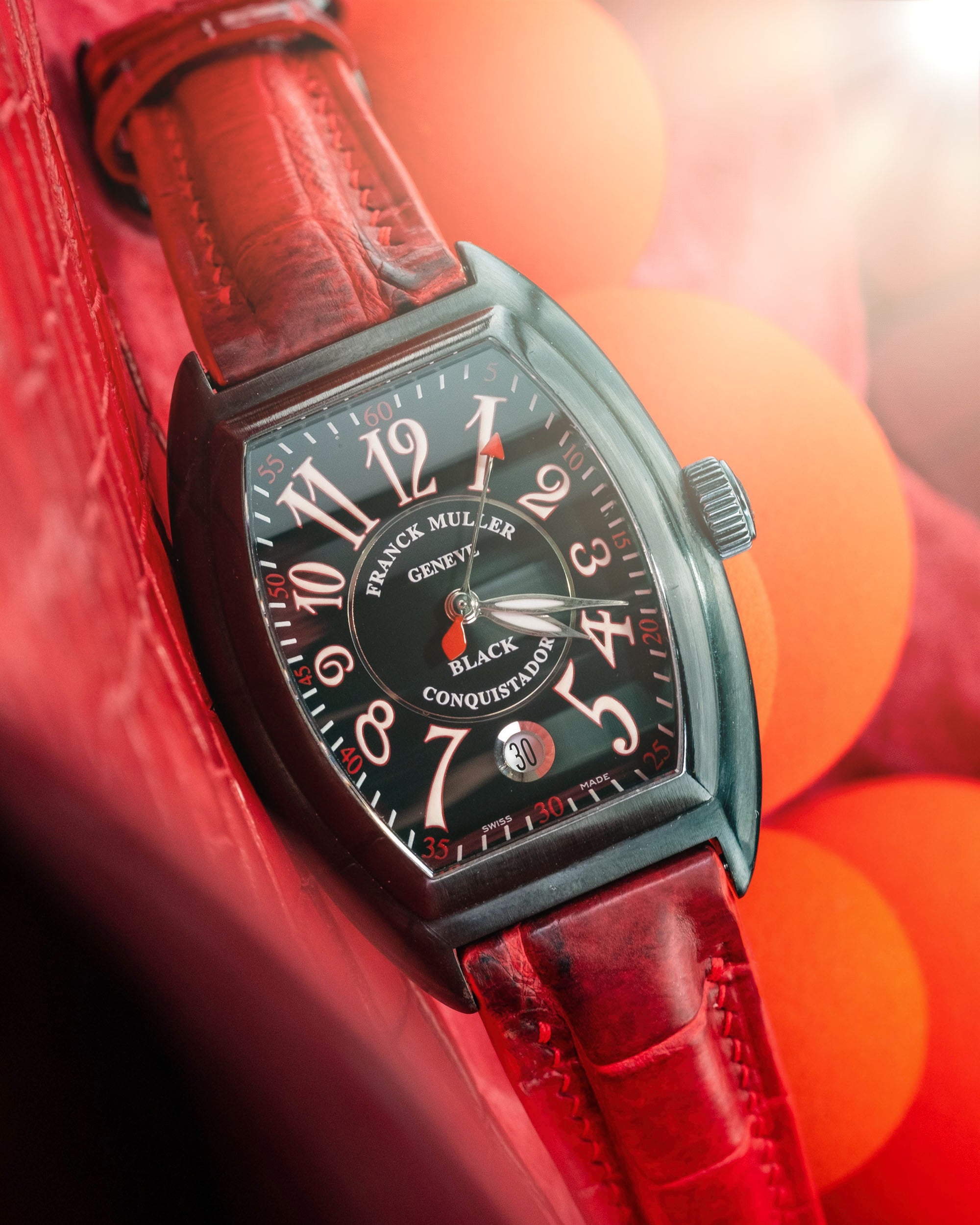 Bespoke Watch Strap in Red Himalayan Crocodile – Solitaire Official