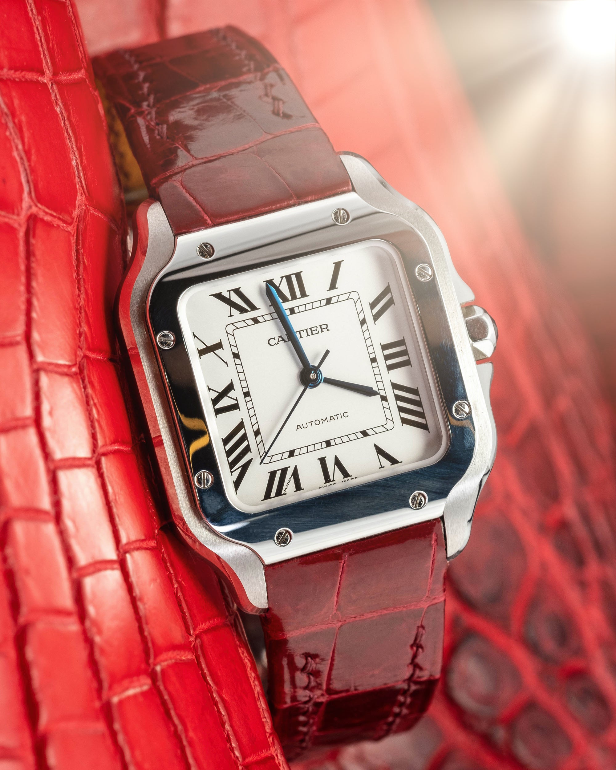 Bespoke Watch Strap in Blood Red Crocodile – Solitaire Official