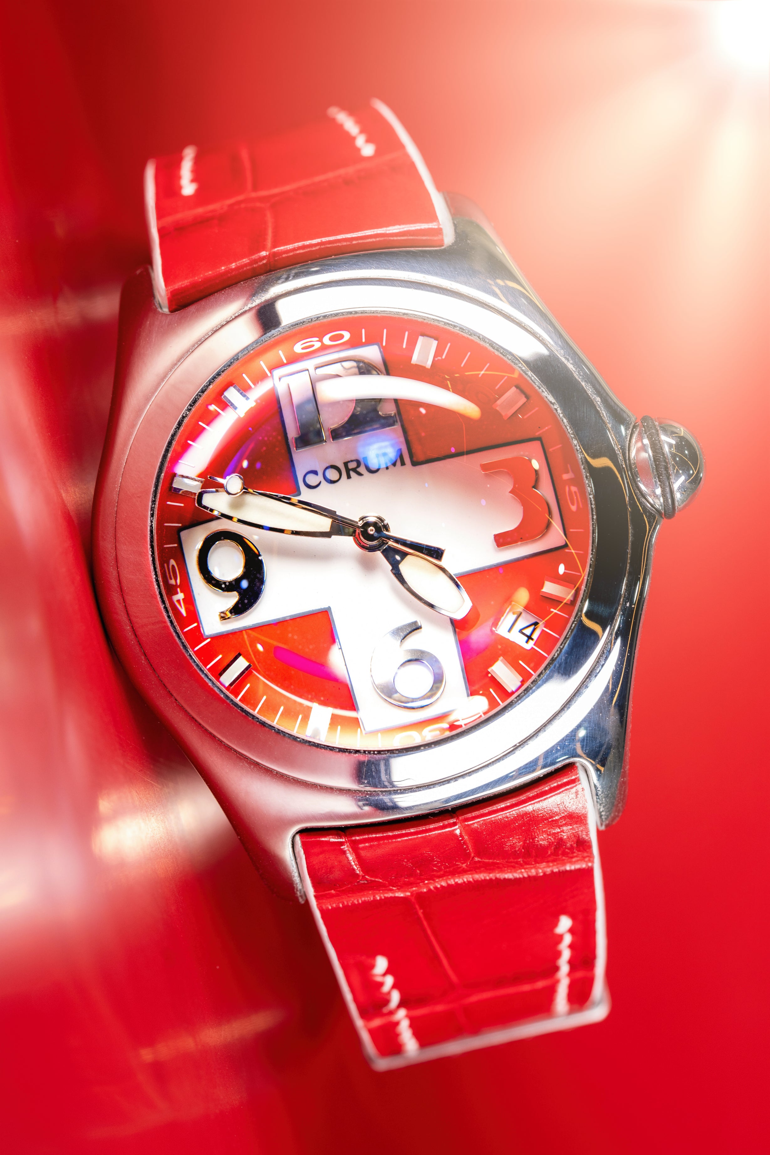 Bespoke Watch Strap in Ferrari Red Crocodile – Solitaire Official
