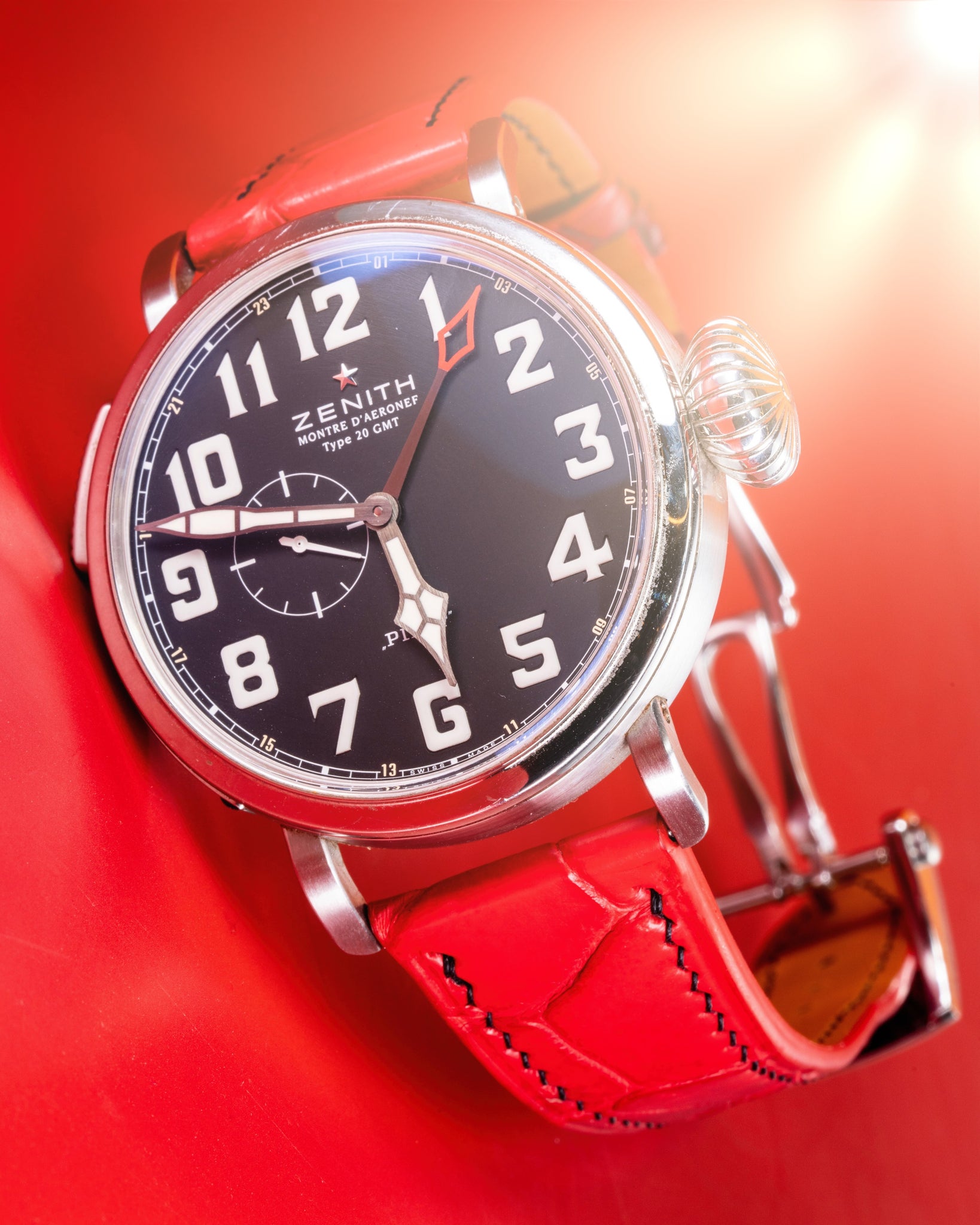 Bespoke Watch Strap in Ferrari Red Crocodile – Solitaire Official